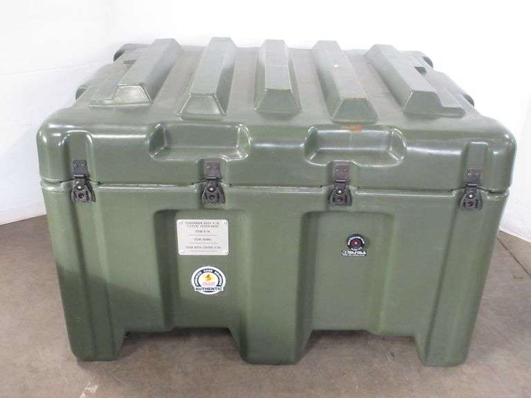 Large military surplus pelican case with four handles and butterfly ...