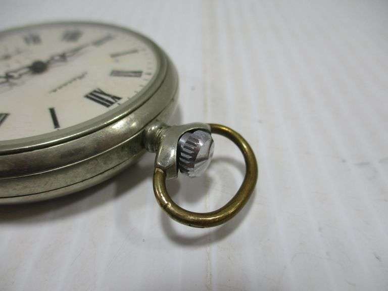 Old Marnna-CCCP Russian pocket watch with male figure on case, approx ...