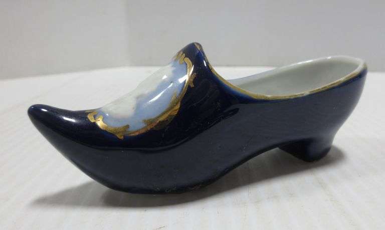 Medallion Royal Blue Delf Design Shoe from Germany, Porcelain ...