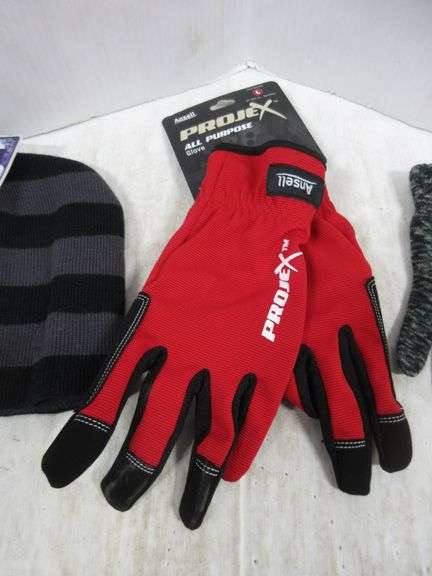 Ansell projex all purpose gloves, adult-sized pair of camo stretch ...