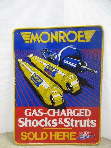 Monroe Gas Charged Shocks and Struts Sign - Albrecht Auction Service