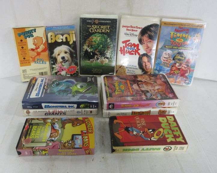 (11) Older kids VHS Movies, all in original packages - Albrecht Auction ...