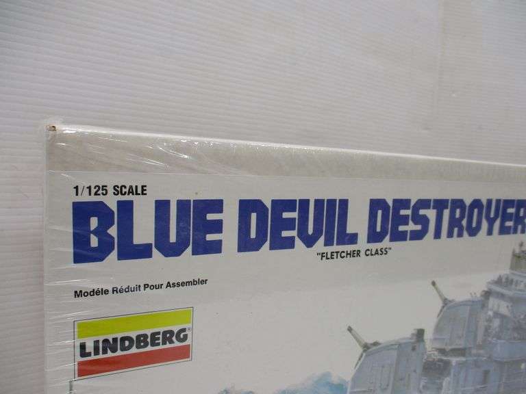 Lindberg Model kit, blue devil destroyer, "Fletcher Class", 1/125 scale ...