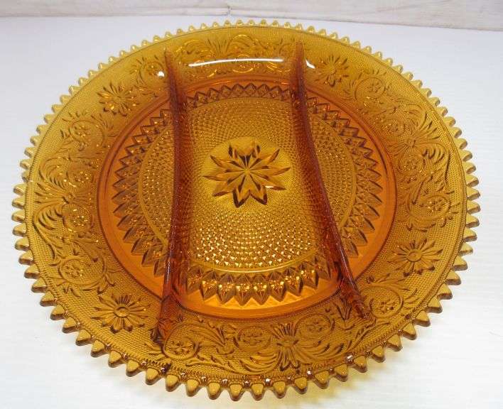 Indiana Glass Amber Tiara Pattern Platter, 1970s/1980s - Albrecht ...