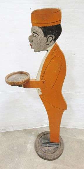 Antique wooden folk art black americana butler from 1920s-1940s era, 14 ...