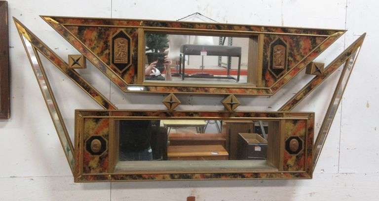 Mid-Century Modern Atomic Shadow Box Mirror - Albrecht Auction Service