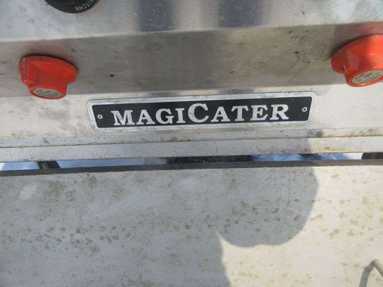 Magicater Commercial Eight-Burner Grill and Rotisserie on Wheels with ...