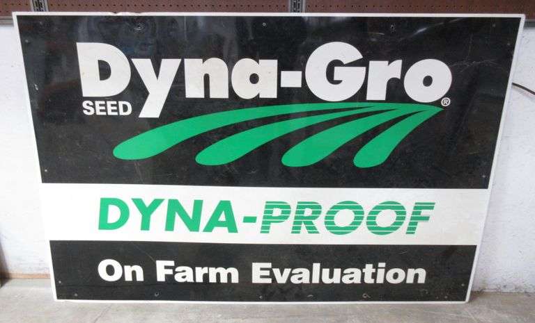 Large Metal Seed Dyna-Gro Sign - Albrecht Auction Service