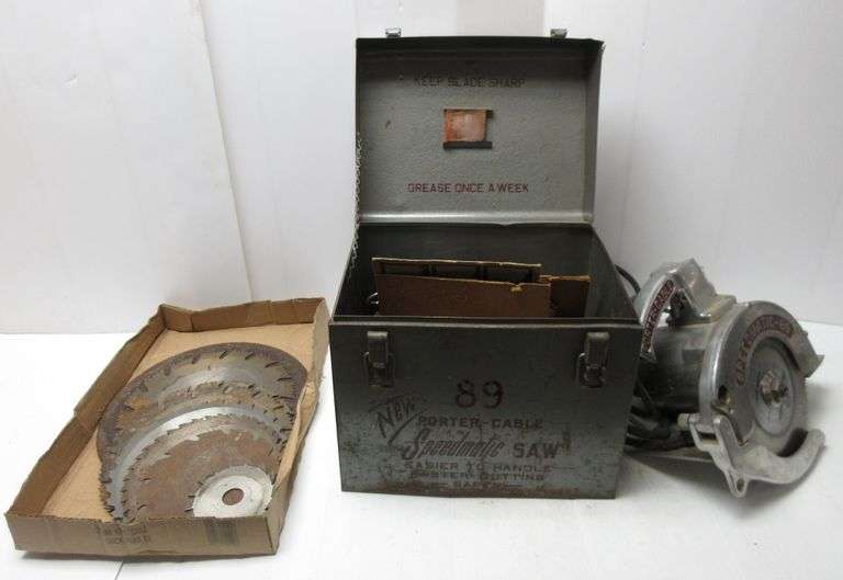 Porter Cable Speedmatic Circular Saw, Type K89, Includes: Case, Grease ...