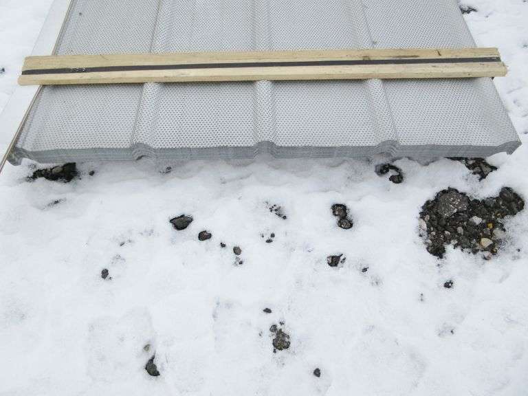 (50) Pieces of White Perforated Liner Pole Barn Panels - Albrecht ...