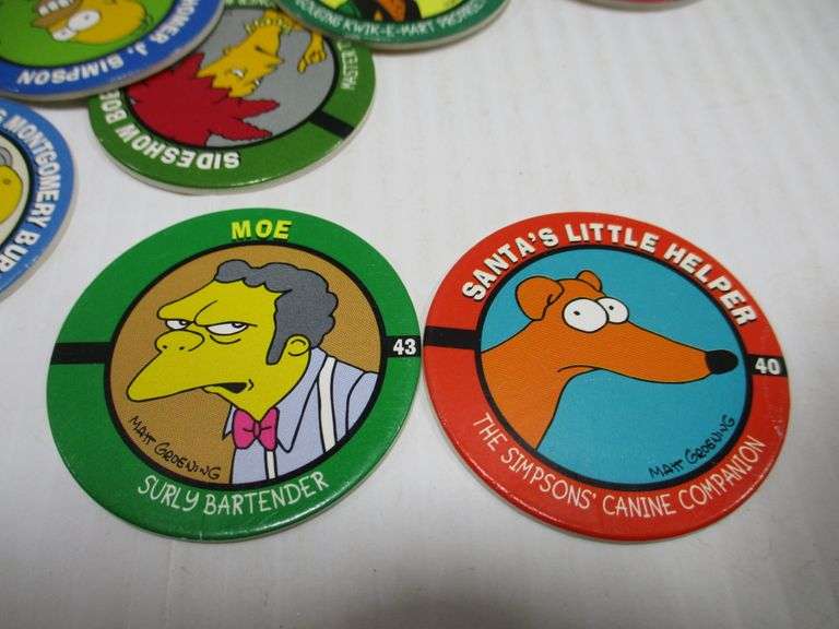 (20) Simpsons pog slammers, made by Skybox - Albrecht Auction Service
