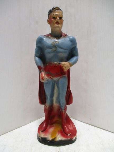Vintage 1940’s Superman DC Carnival chalkware statue, Superman debuted ...