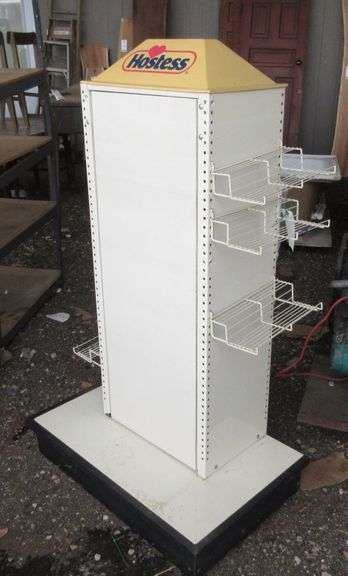 Hostess display stand with racks, 36"W x 23"D x 5"H, used - Albrecht ...