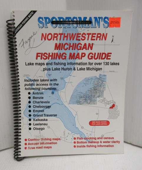 “Northwest Michigan Lakes Fishing Map Guide”, book in good condition ...