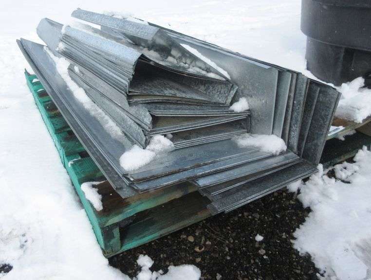 HVAC metal ductwork, includes: (8) rectangular stack duct, half section ...