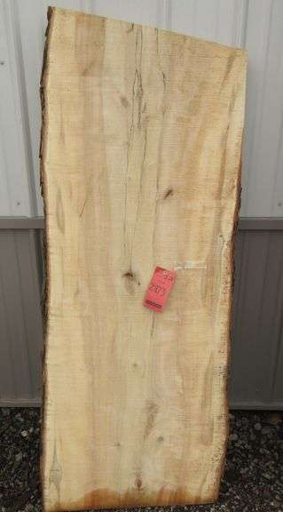 Spalding maple board, live edge, rough sawn, 24"W x 2"Thick x 5'L, as ...