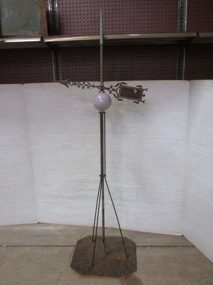 Vintage 1900’s Copper lightning rod with iron stand, arrow, and ...