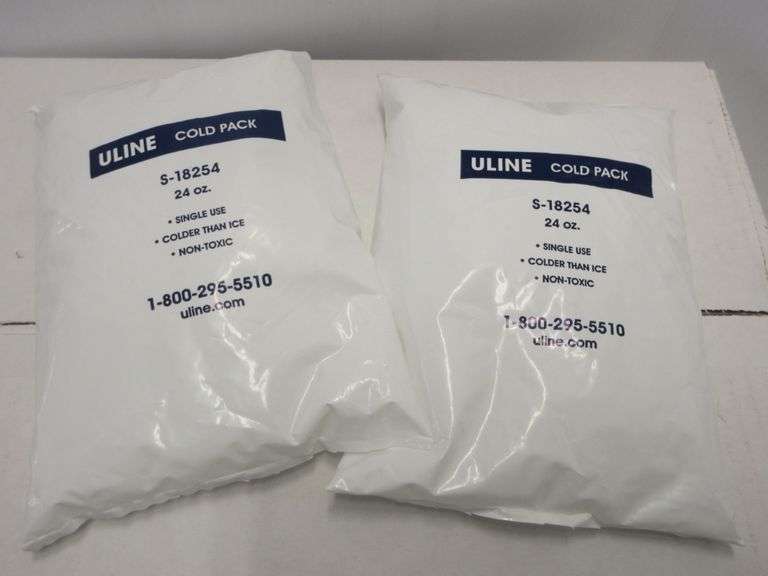 (12) Uline 24 oz. Gold gel packs - Albrecht Auction Service