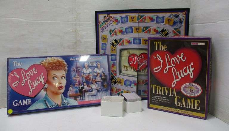 (2) I Love Lucy board games, include: 50th anniversary trivia game, and ...