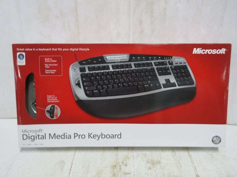 Microsoft digital media pro upgraded computer keyboard with zoom slider ...