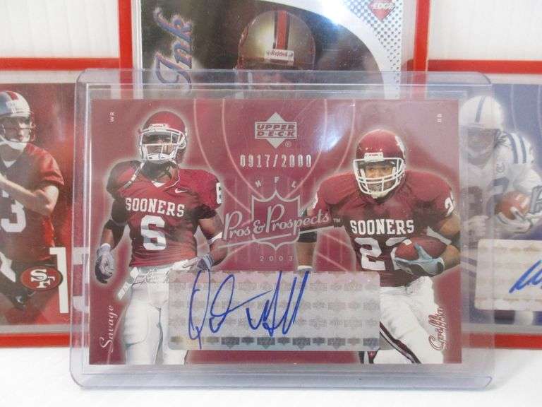 (4) NFL football autographed cards, include: Willis McGahee, Tim Rattay ...