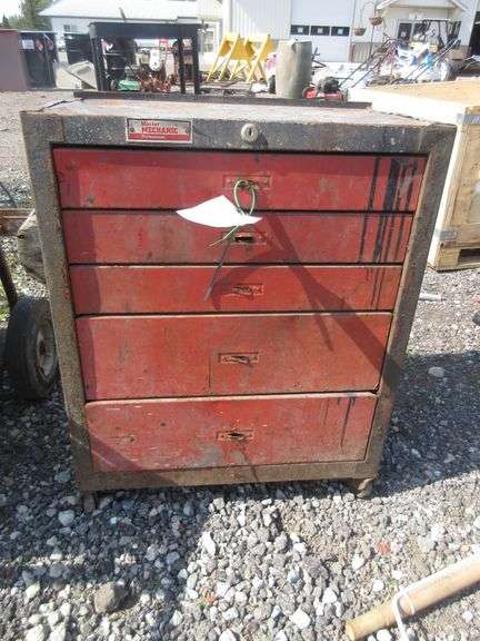 Master Merchant tool chest with five drawers, on rollers, 22"W x 13"D x ...