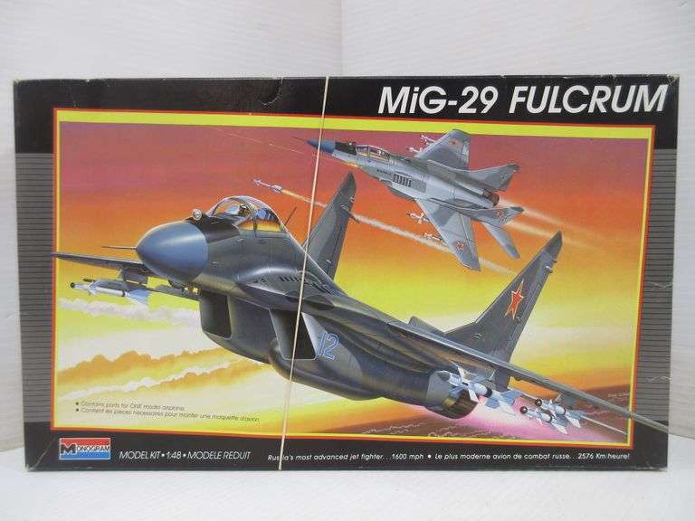 Monogram MIG-29 1/48 scale model plane kit, NIB - Albrecht Auction Service
