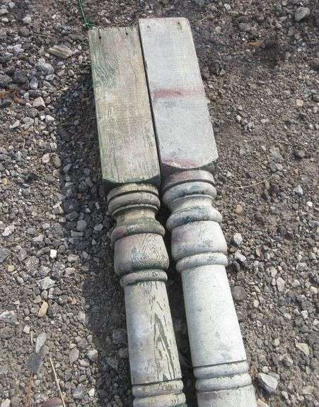 Two vintage porch posts from an early 1900's house, 7'L - Albrecht ...