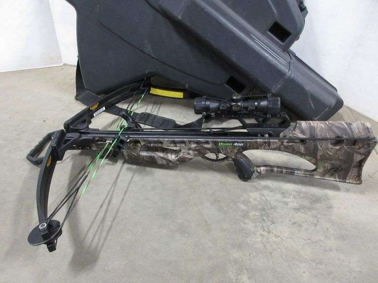 Barnett Quad 400 Crossbow with 4x32 multi-reticle scope 345', 150 lb ...