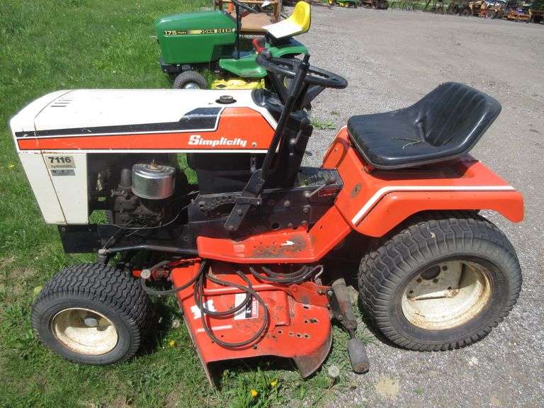 Simplicity 7116 lawn tractor, mower deck works, includes (2) sets of ...