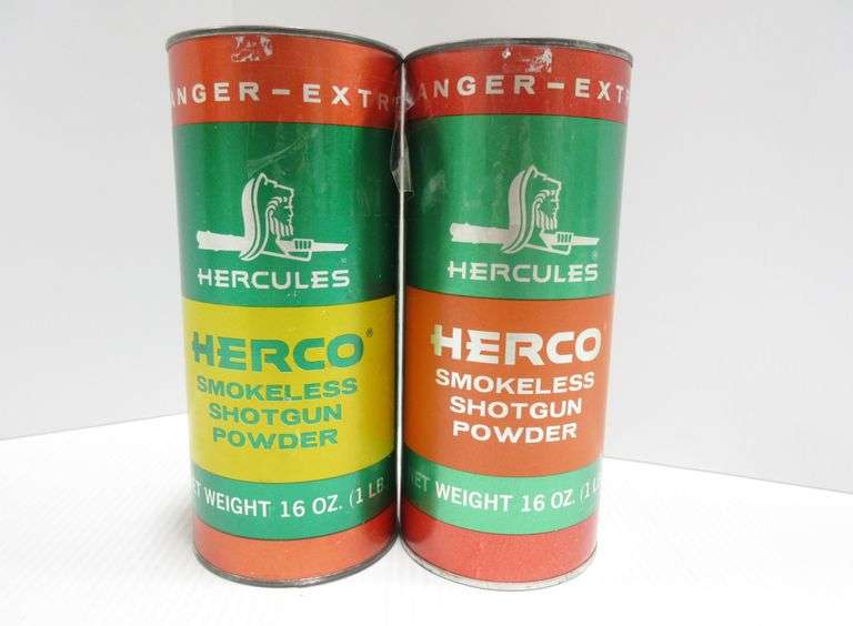 2 lbs. of Hercules "Herco" smokeless shotgun powder - Albrecht Auction ...