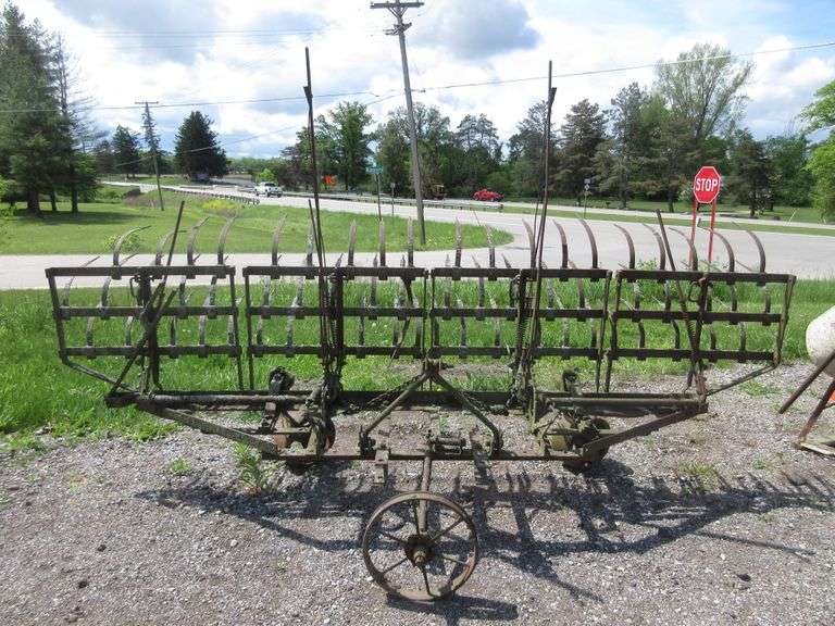 McCormick-Deering 12' tine type weeder rake, unique transport style ...