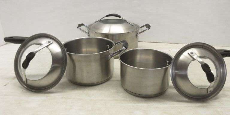 Eight-piece Taste of Home by Wearever stainless steel pot/pan set ...