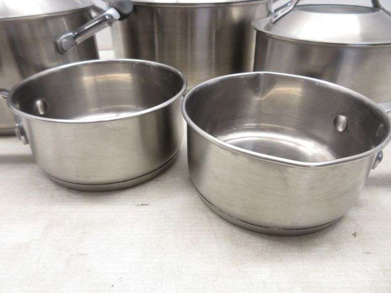 Eight-piece Taste of Home by Wearever stainless steel pot/pan set ...