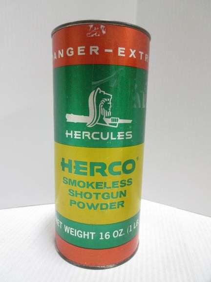 2 lbs. of Hercules "Herco" smokeless shotgun powder - Albrecht Auction ...
