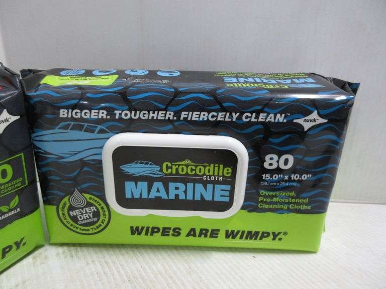 Crocodile cloth-Marine Designed for boaters, water sports, 80-Wipes per ...