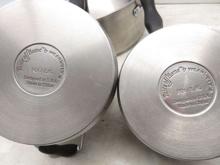 Eight-piece Taste of Home by Wearever stainless steel pot/pan set ...