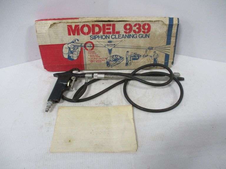 Lincoln model 939 siphon cleaning gun with instructions, NIB - Albrecht ...