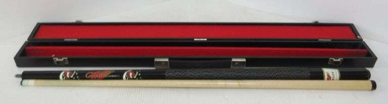 Miller high life pool cue with carry case, 32"L case, excellent ...