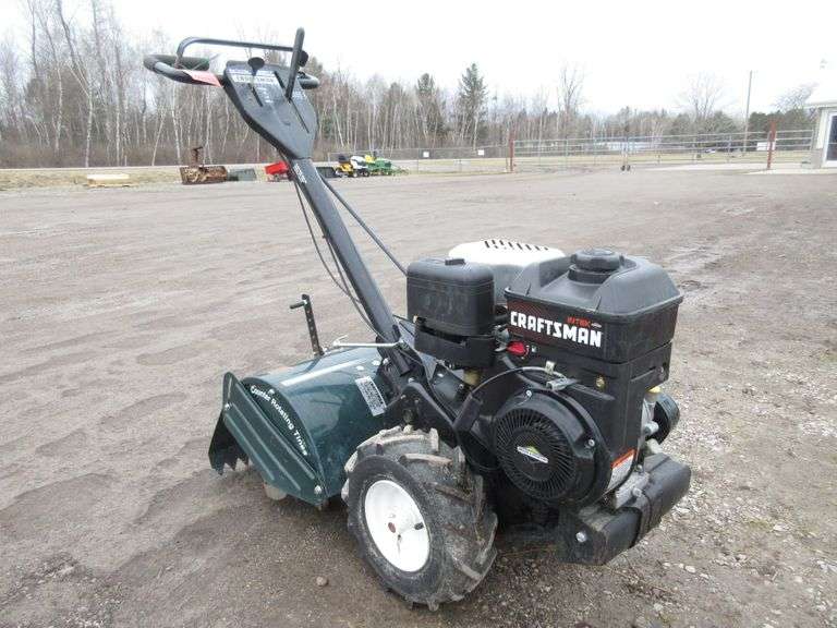Craftsman 17" tiller, 6.5 HP, runs and tills well - Albrecht Auction ...