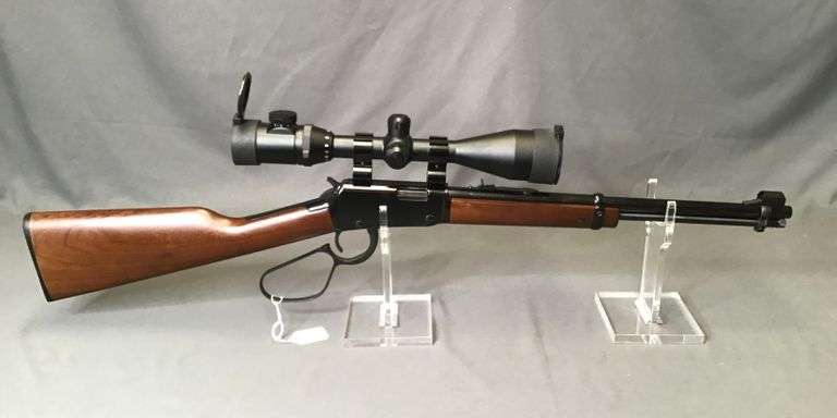 Henry Model H001 .22 Long Rifle with 4-12x50 Rex Scope and See Thru ...
