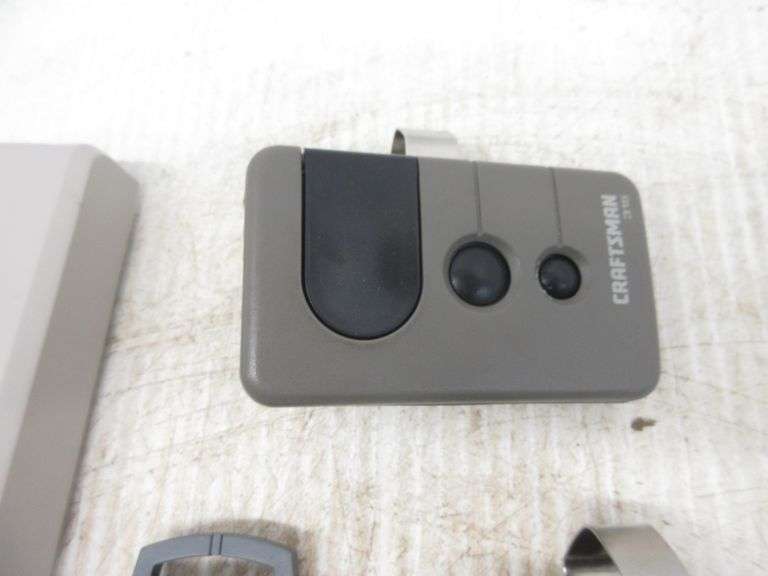 (4) Craftsman garage door opener remotes: 1- Keypad remote model 139. ...