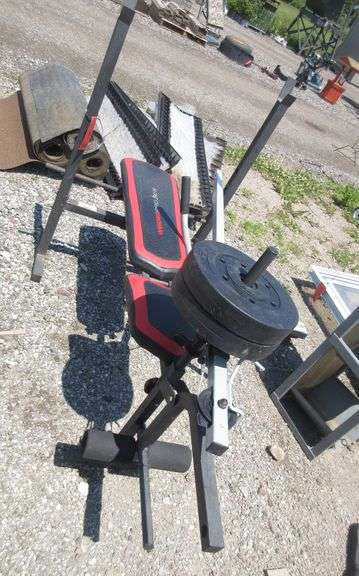Weider Pro 290W bench press, comes with (2) 15 lb. weights, no bar ...