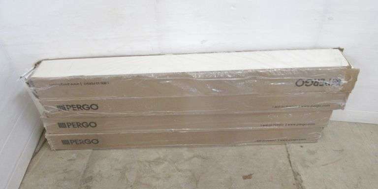 (4) Boxes of pergo flooring, all unused, 10 planks per box, 16.37 sq ...