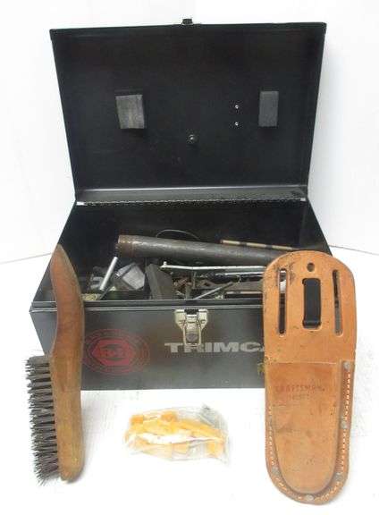 Metal Trim Cat tool box, filled with misc. tools and supplies, 5-Gallon ...