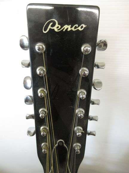 Penco Mod. A-20, Twelve string guitar with music stand, holder, and old ...