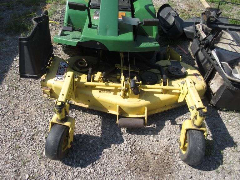 John Deere F525 front mower with bagger system, complete, all lights ...