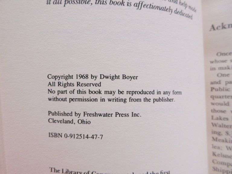 (2) Michigan ship and great Lakes books by Dwight Boyer, paperback ...