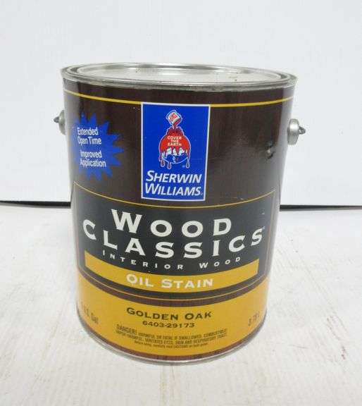 One-gallon of unopened Sherwin Williams Interior Oil Stain, "Golden Oak ...