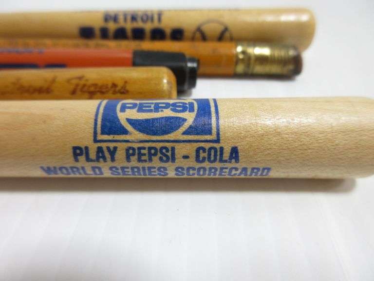MLB baseball bat pen collection, include: 1940 Detroit Tigers champions ...